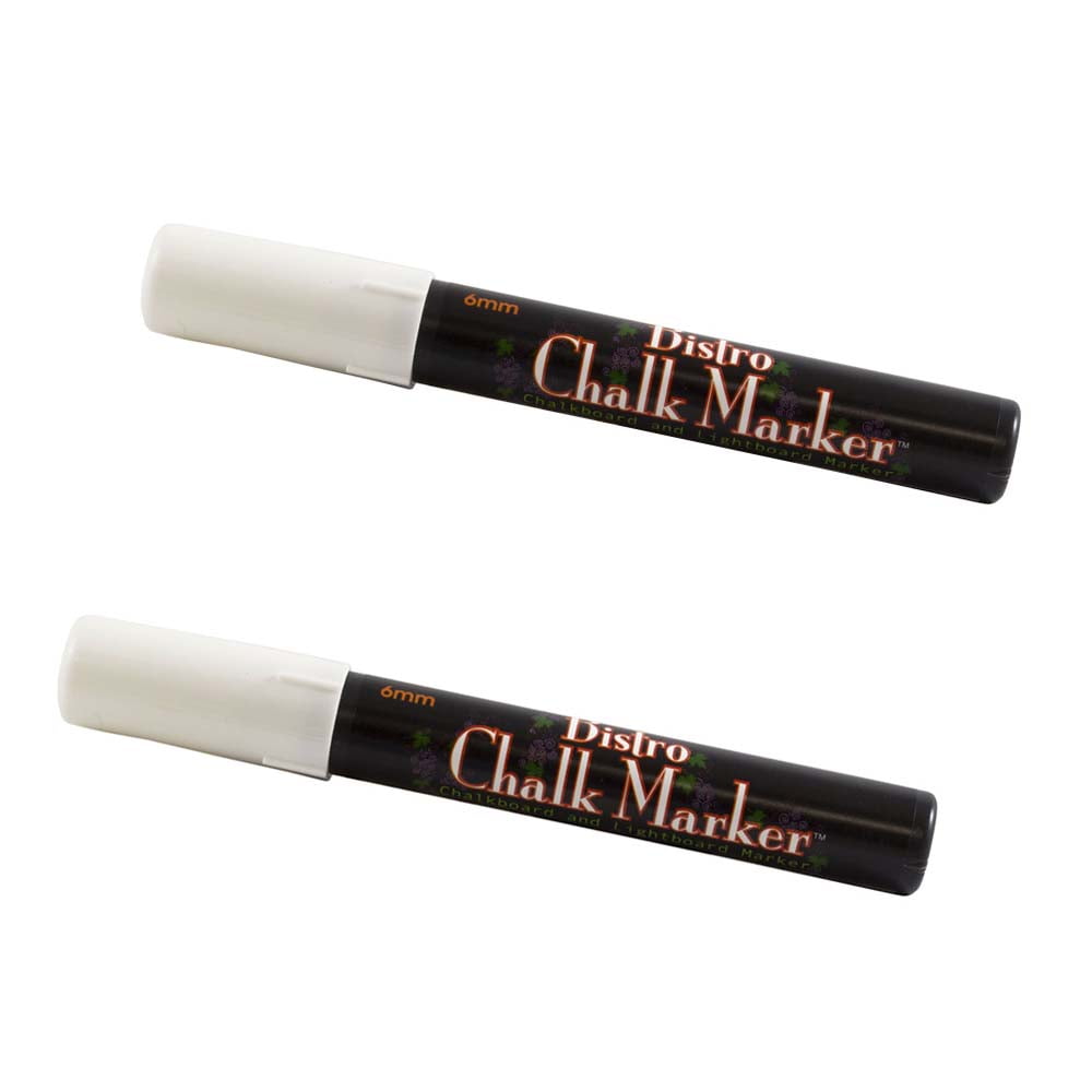Marvy Uchida Broad Point Chalk Markers, White, 2/Pack - Walmart.com