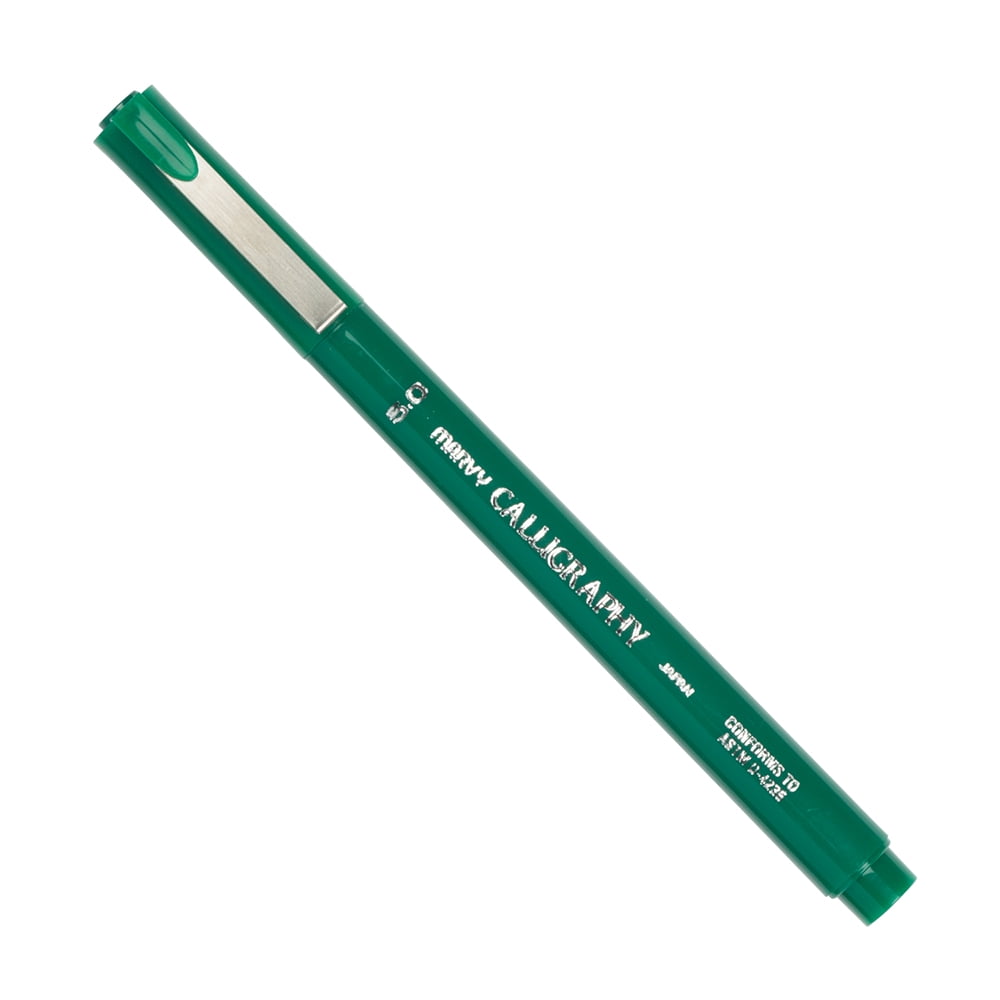 Marvy Uchida Calligraphy Pens, 5.0 mm, Green, 2/Pack - Walmart.com