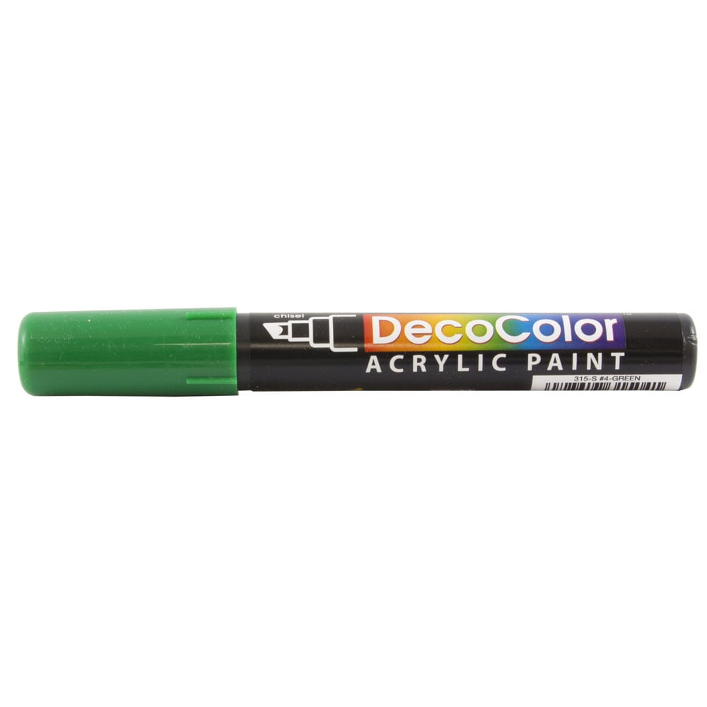 Marvy Uchida Chisel Tip Acrylic Paint Marker, Green, 1/Pack - Walmart.com