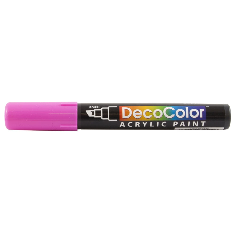 Marvy Uchida Chisel Tip Acrylic Paint Marker, Pink, 1/Pack - Walmart.com