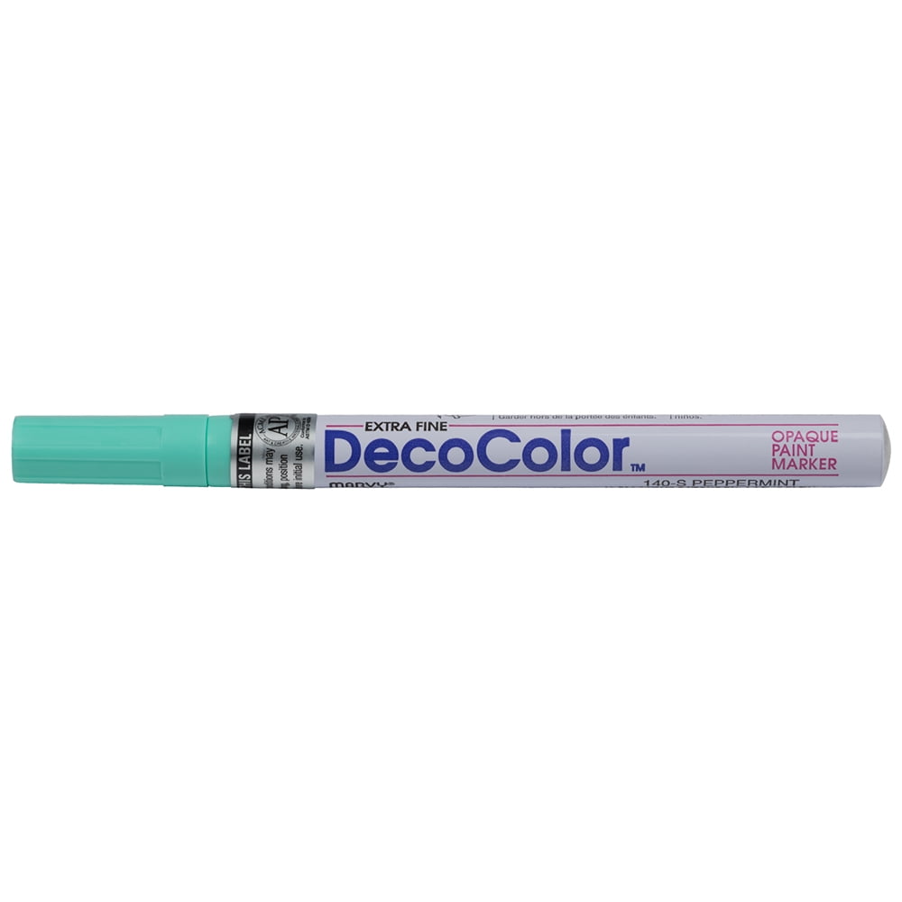 Marvy Uchida Extra Fine Line Opaque Paint Markers, Peppermint, Sold ...