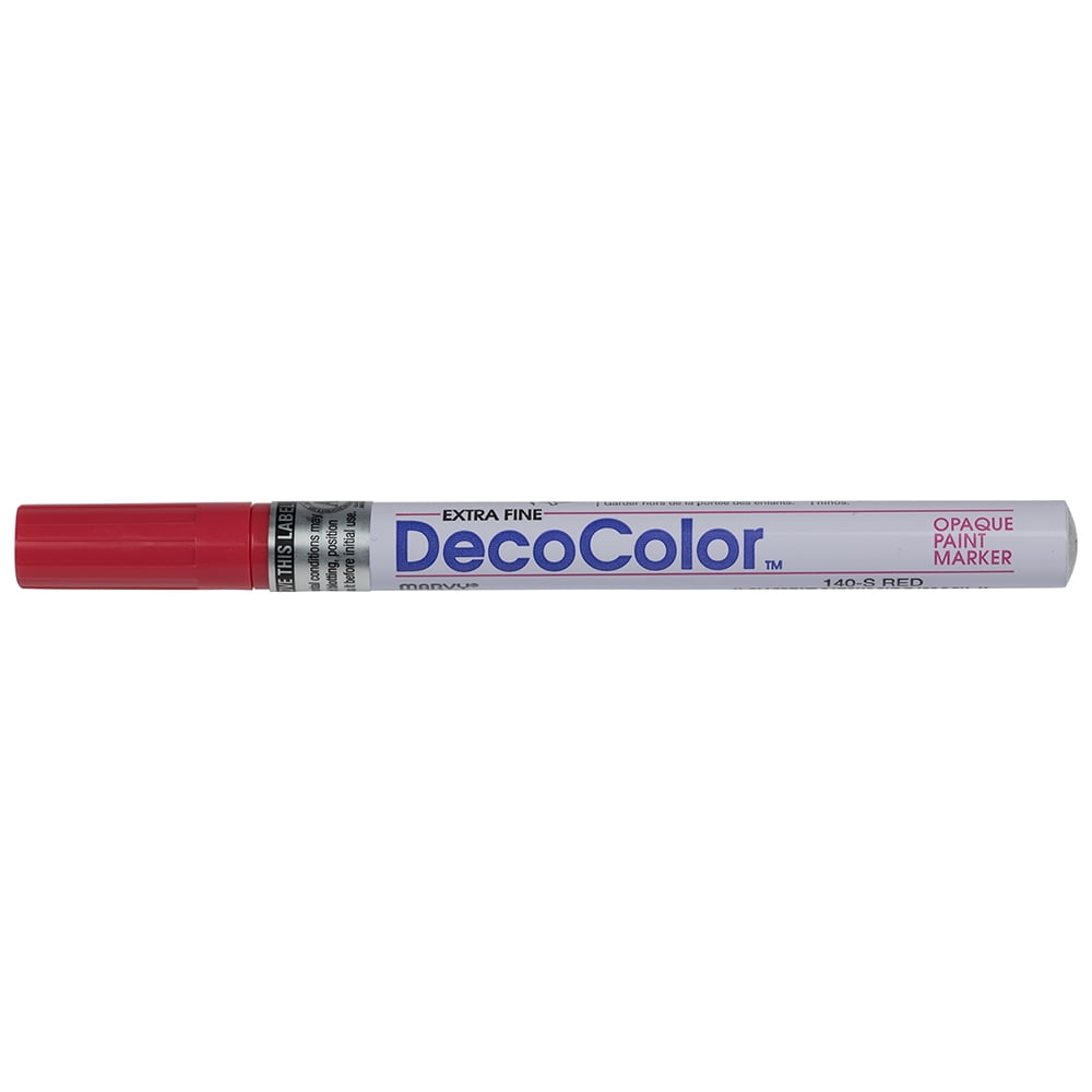 Marvy Uchida Extra Fine Line Opaque Paint Markers, Red, Sold ...