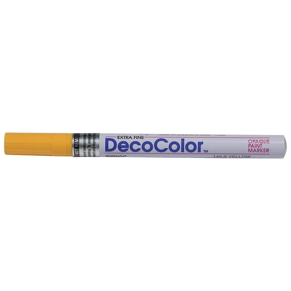 Marvy Uchida Extra Fine Line Opaque Paint Markers, Yellow, Sold ...