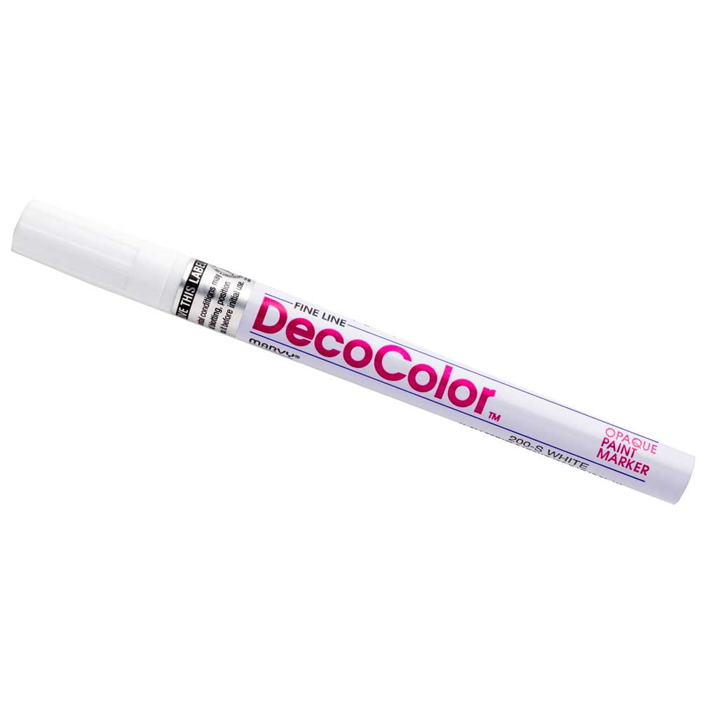Marvy Uchida Fine Line Opaque Paint Marker, White, 1/Pack - Walmart.com