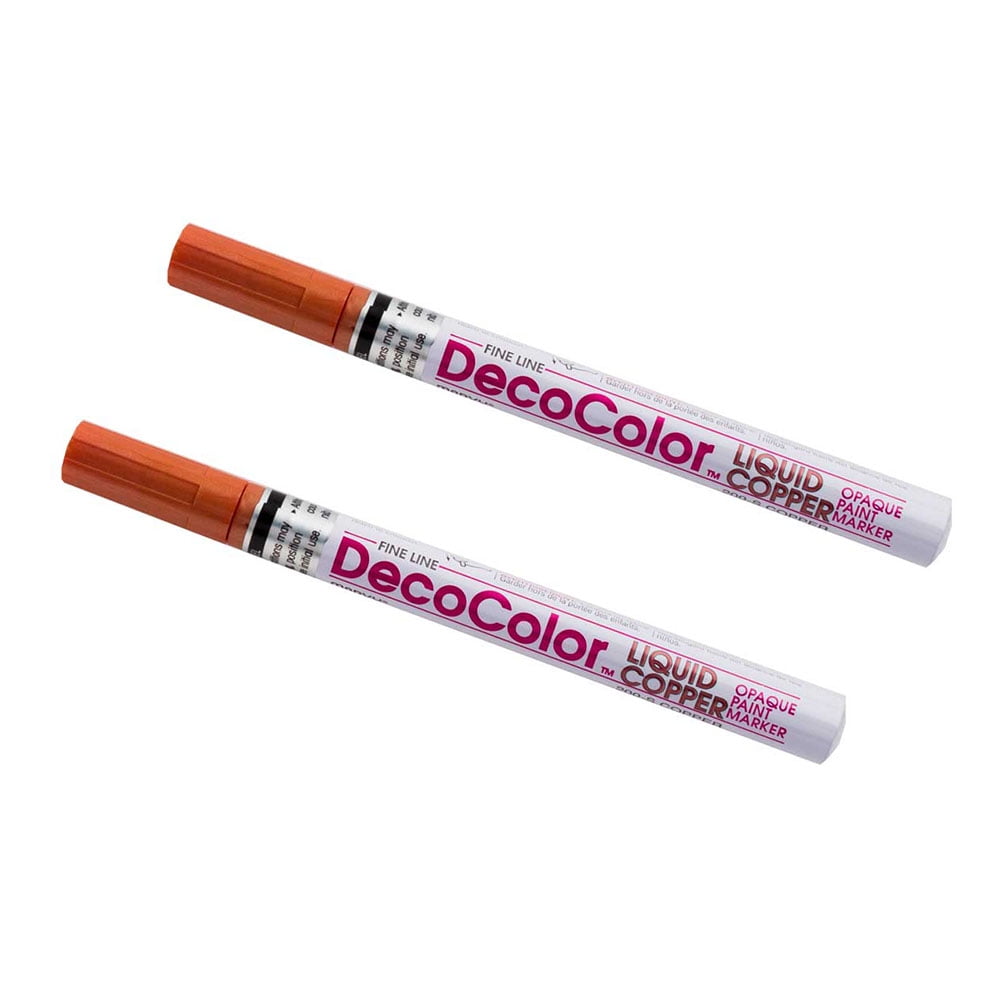 Marvy Uchida Fine Line Opaque Paint Markers, Copper, 2/Pack - Walmart.com