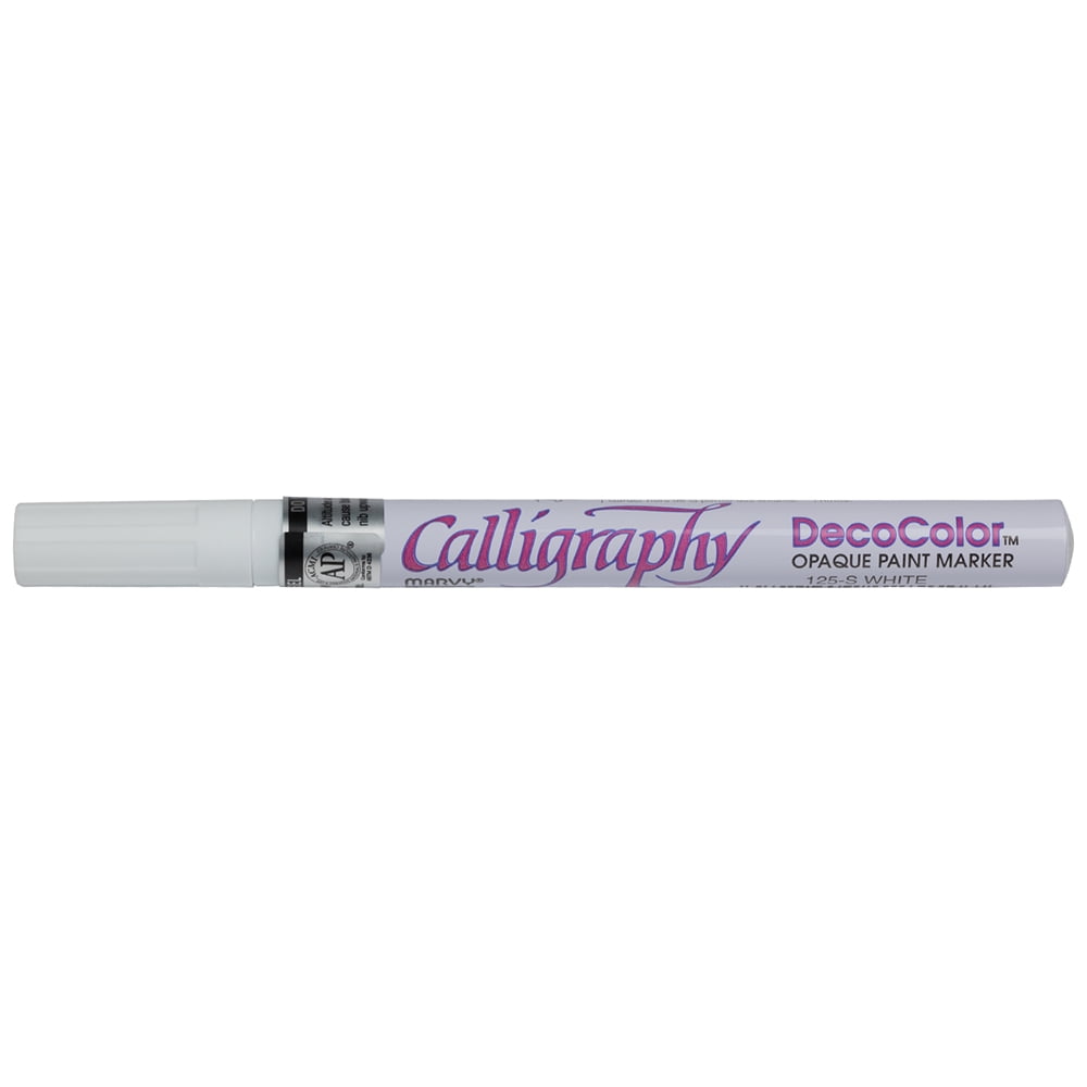 Marvy Uchida Paper & Envelope, Calligraphy Opaque Paint Markers, White ...