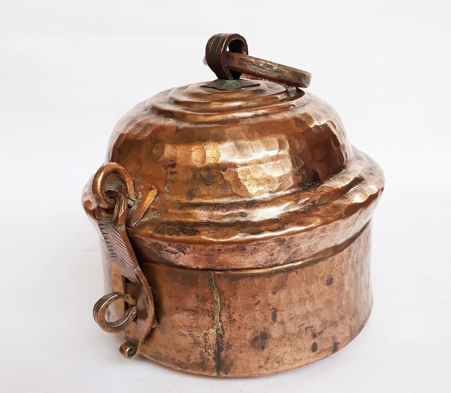 Marwar handicraft Vintage old Handmade Engraved copper Chapati box ...
