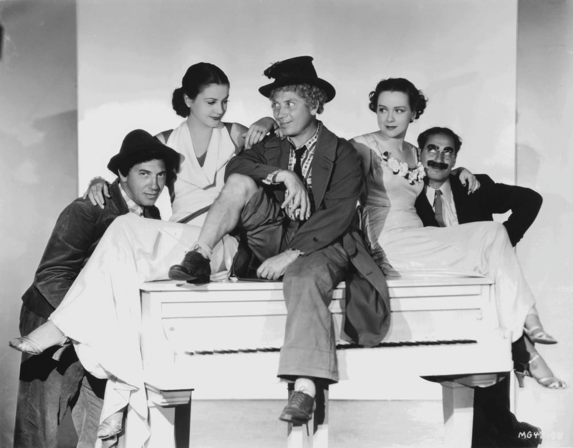 Marx Brothers sitting on a Piano Photo Print (24 x 30) - Walmart.com