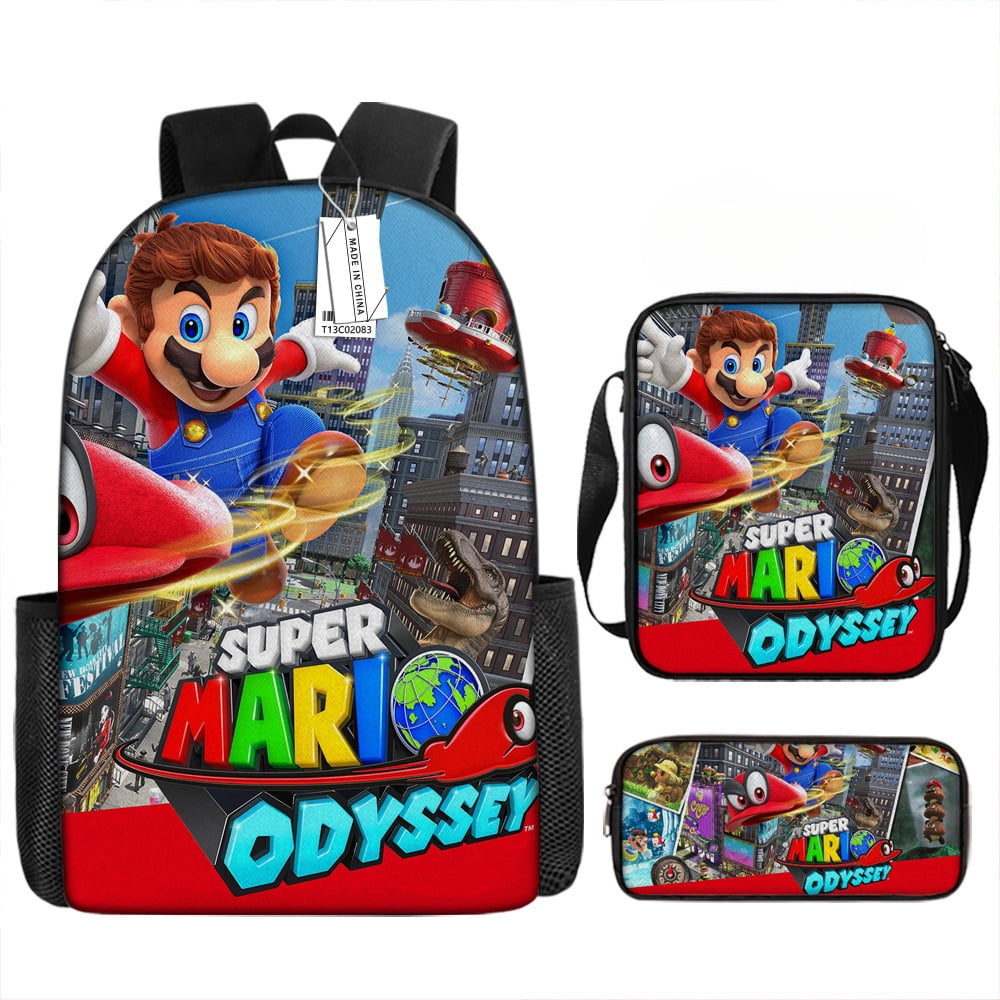 Mary Backpack Mario Brothers School Bag Cartoon Anime Backpack Three ...