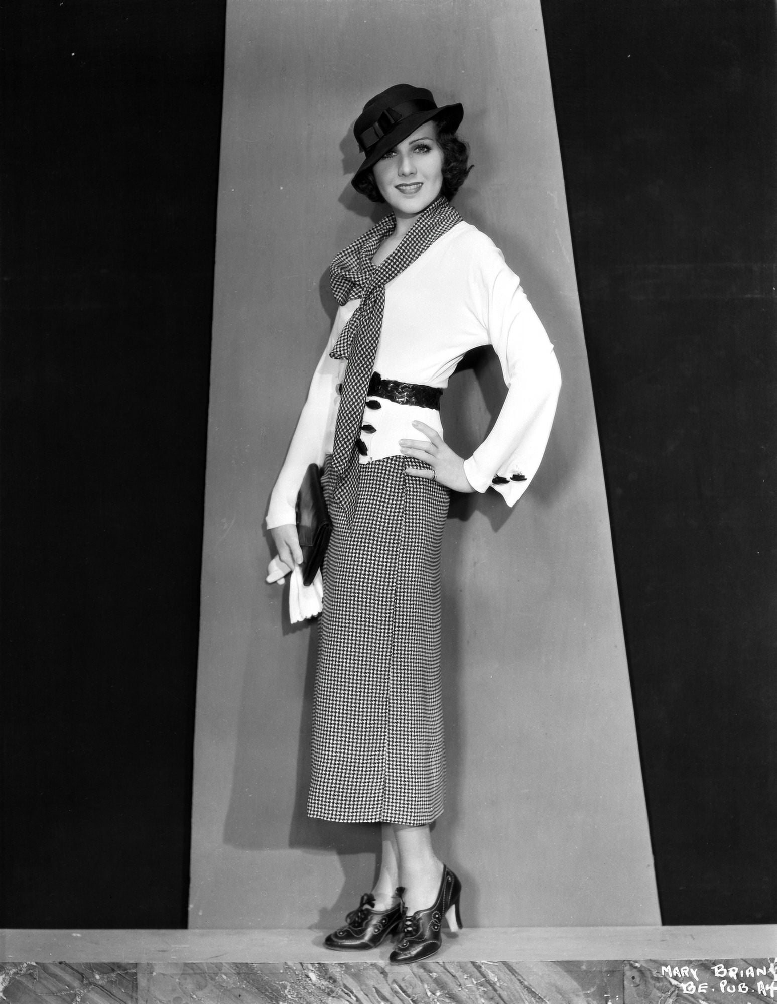 Mary Brian standing in White Coat Photo Print (8 x 10) - Walmart.com