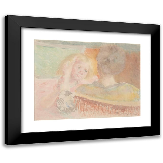 Mary Cassatt 14x12 Black Modern Framed Museum Art Print Titled Mother