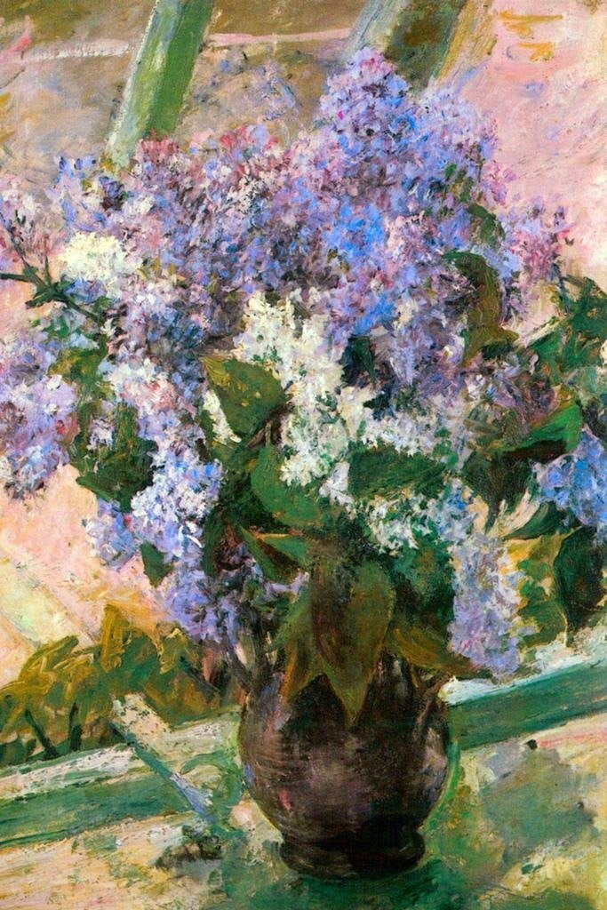 Mary Cassatt Lilacs in a Window Impressionist Art Posters Claude Monet ...