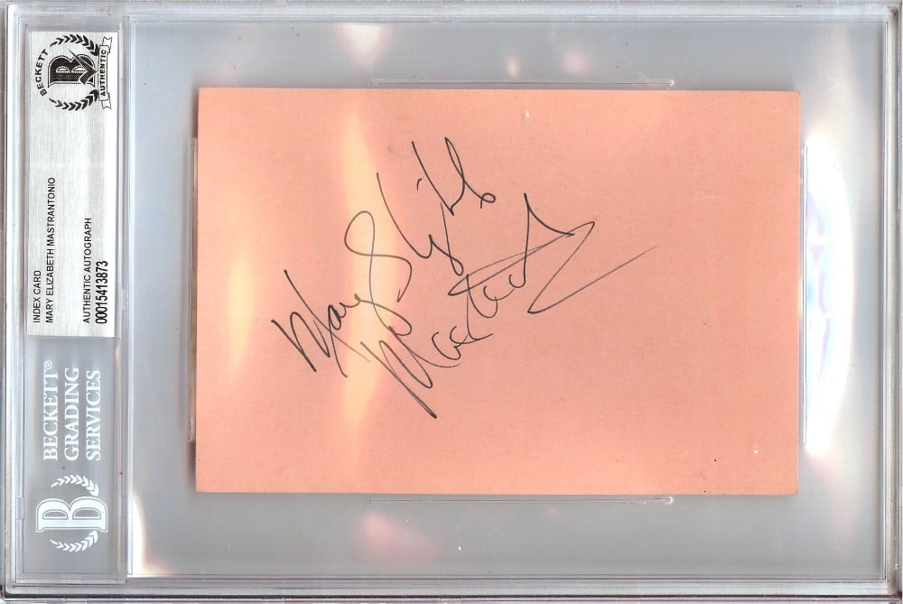 Mary Elizabeth Mastrantonio Signed Autographed Index Card Scarface ...