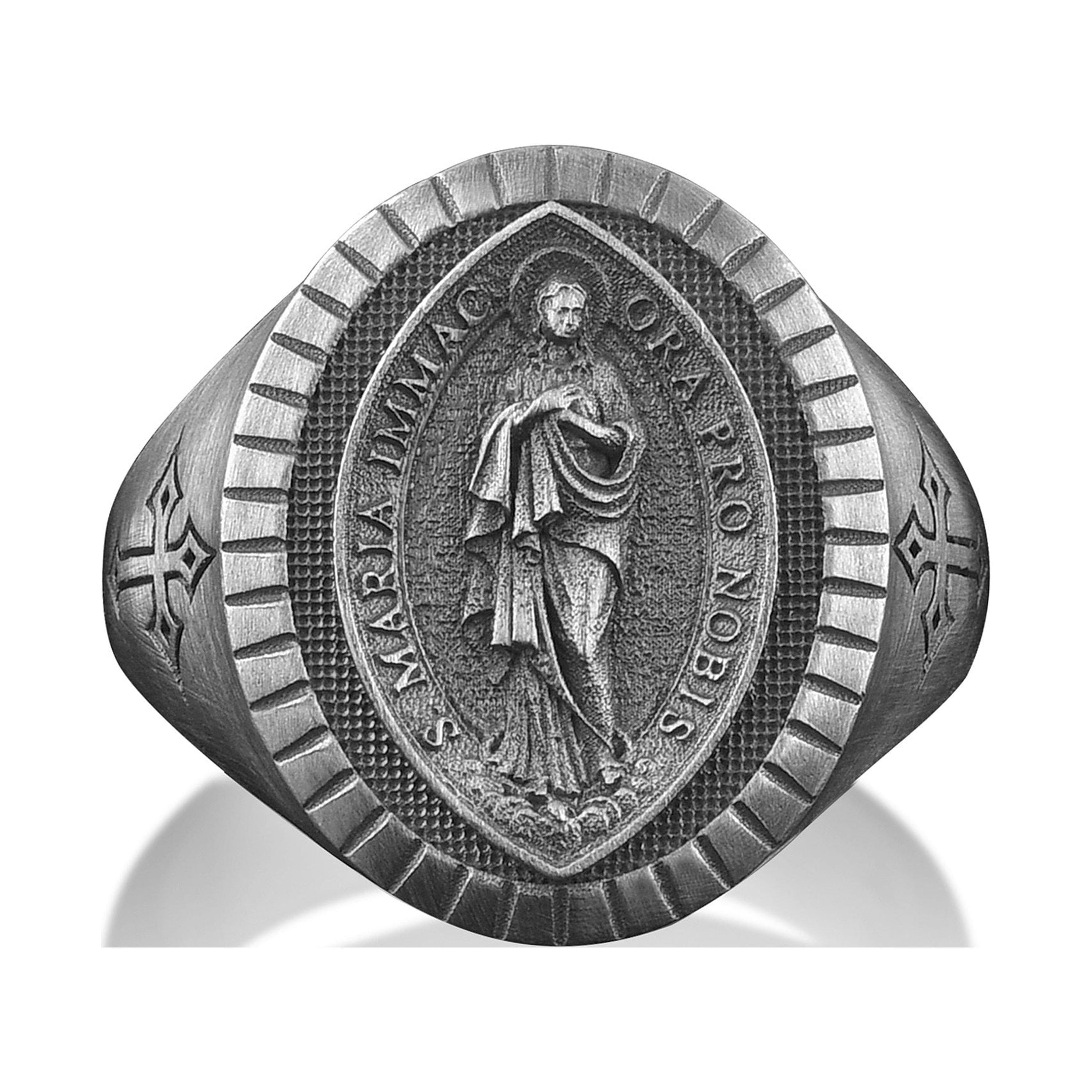 Mary Immaculate Relief Ring, Virgin Mary Immaculate Silver Ring ...