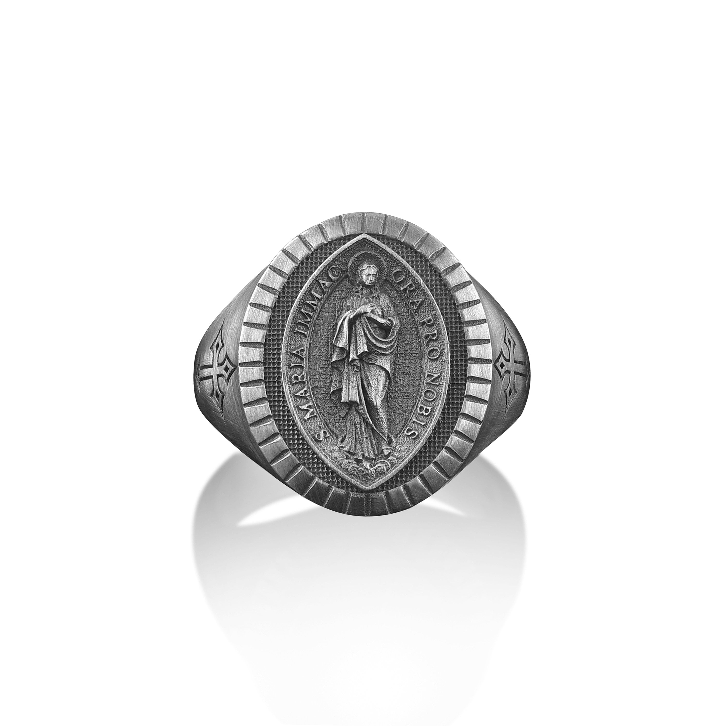 Mary Immaculate Relief Ring, Virgin Mary Immaculate Silver Ring ...