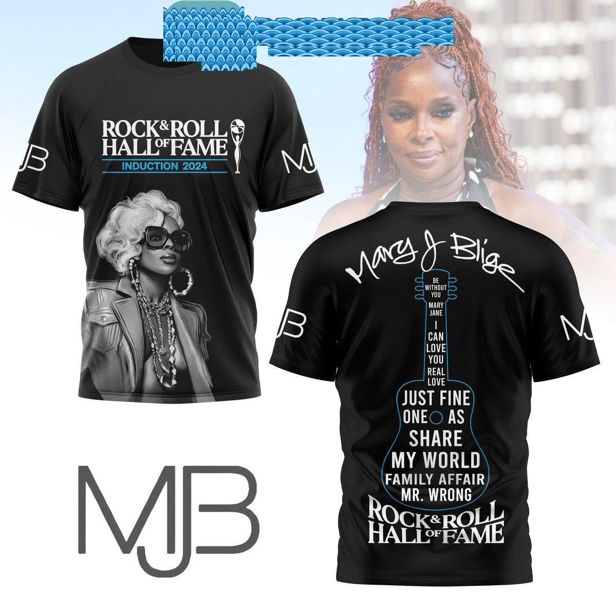 Mary J Blige Family Affair Rock And Roll Hall Of Fame 2024 Black Hoodie ...