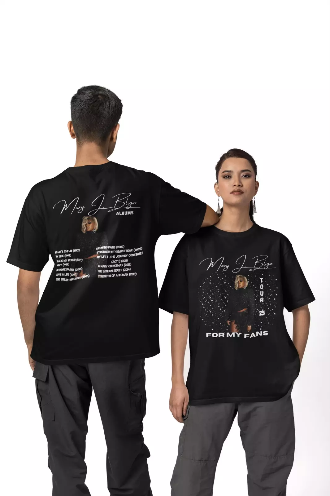 Mary J Blige For My Fans Tour 2025 Unisex Graphic Shirt, Fan Gift For ...