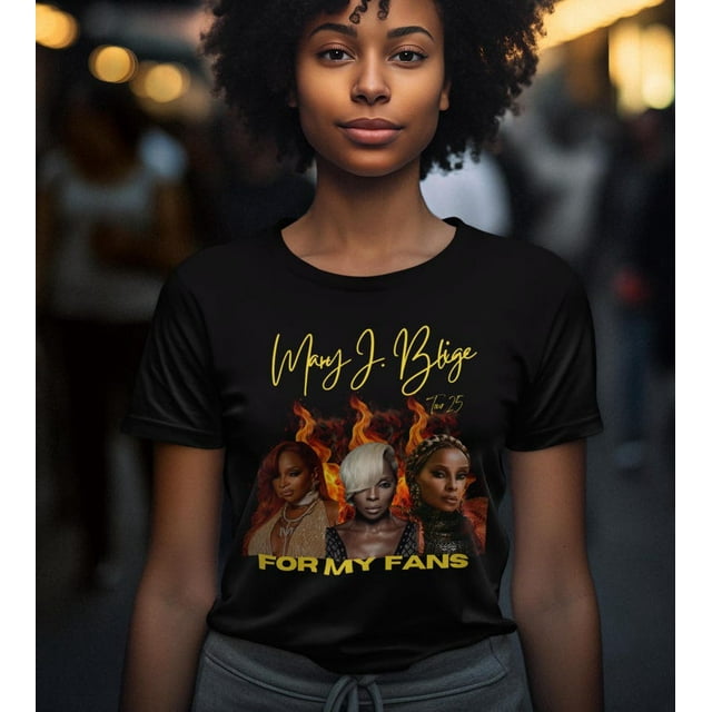 Mary J Blige Graphic Shirt, Mary J Blige, For My Fans Tour 2025 T-Shirt ...