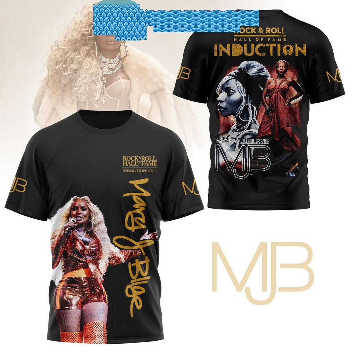 Mary J Blige Hall Of Fame Rock And Roll Introduction 2024 Hoodie T ...