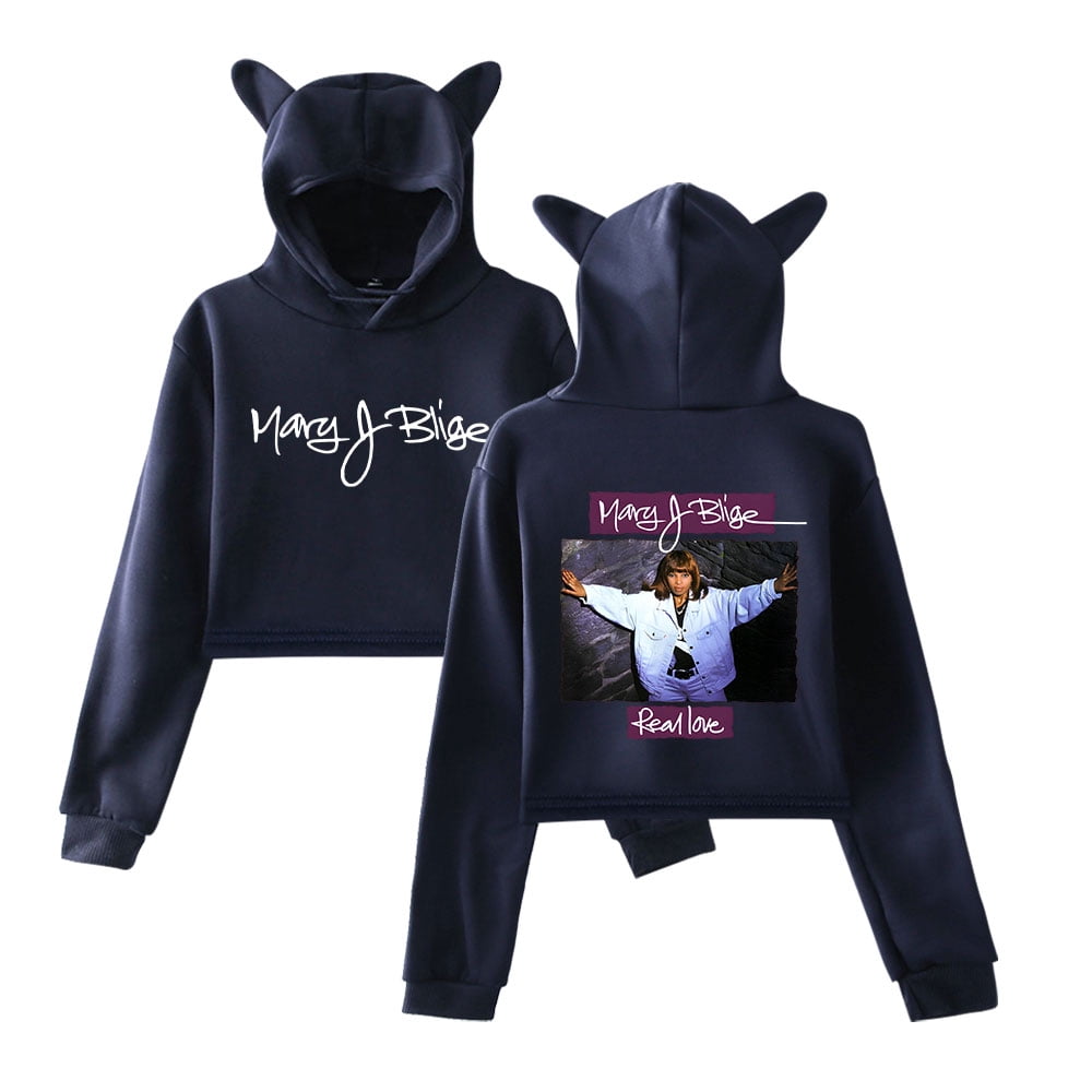 Mary J. Blige The For My Fans Tour 2025 Cat Ear Hoodie Hip-hop Short ...