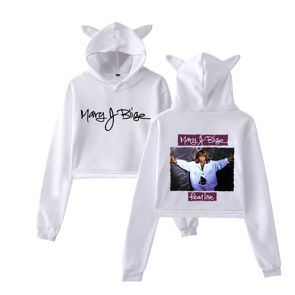 Mary J. Blige The For My Fans Tour 2025 Cat Ear Hoodie Hip-hop Short ...