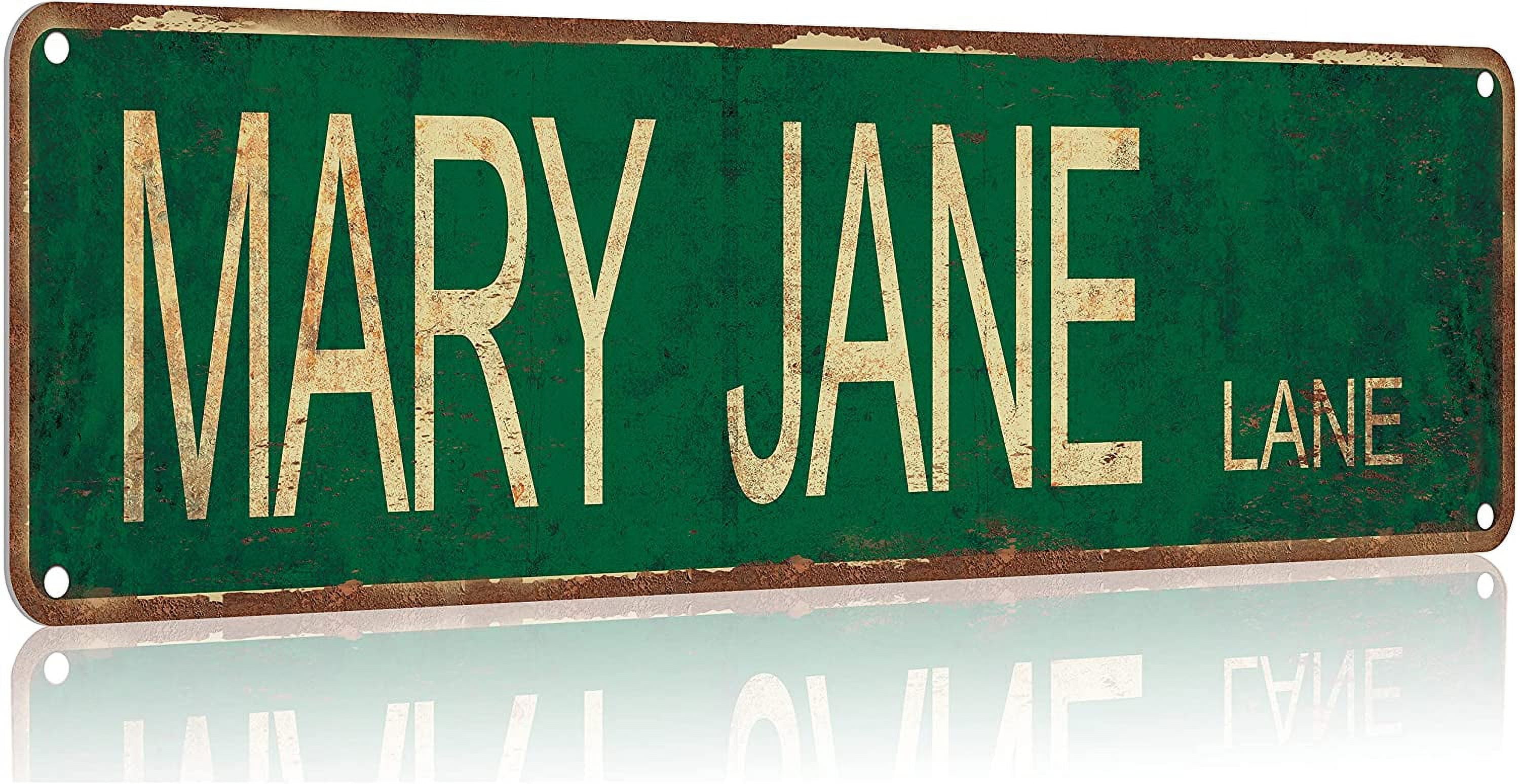 Mary Jane Lane Street Sign 4x16 inch Vintage Rustic Retro Wall Decor ...