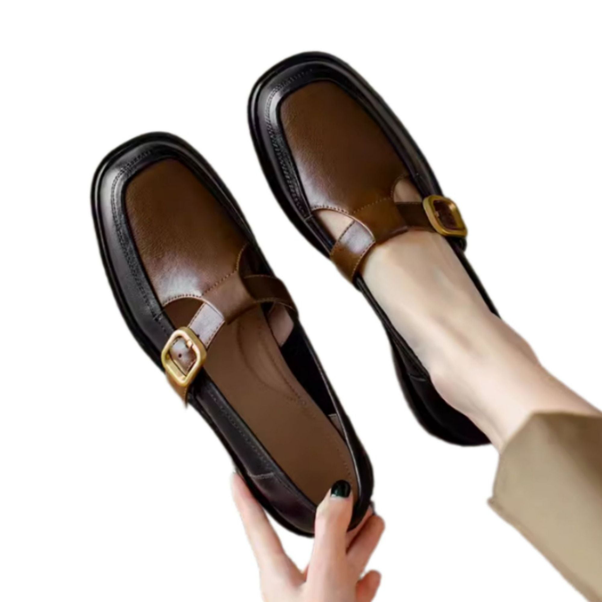 Mary Jane Women's Shoes, French, Vintage, Square Head Shoes, Flat ...