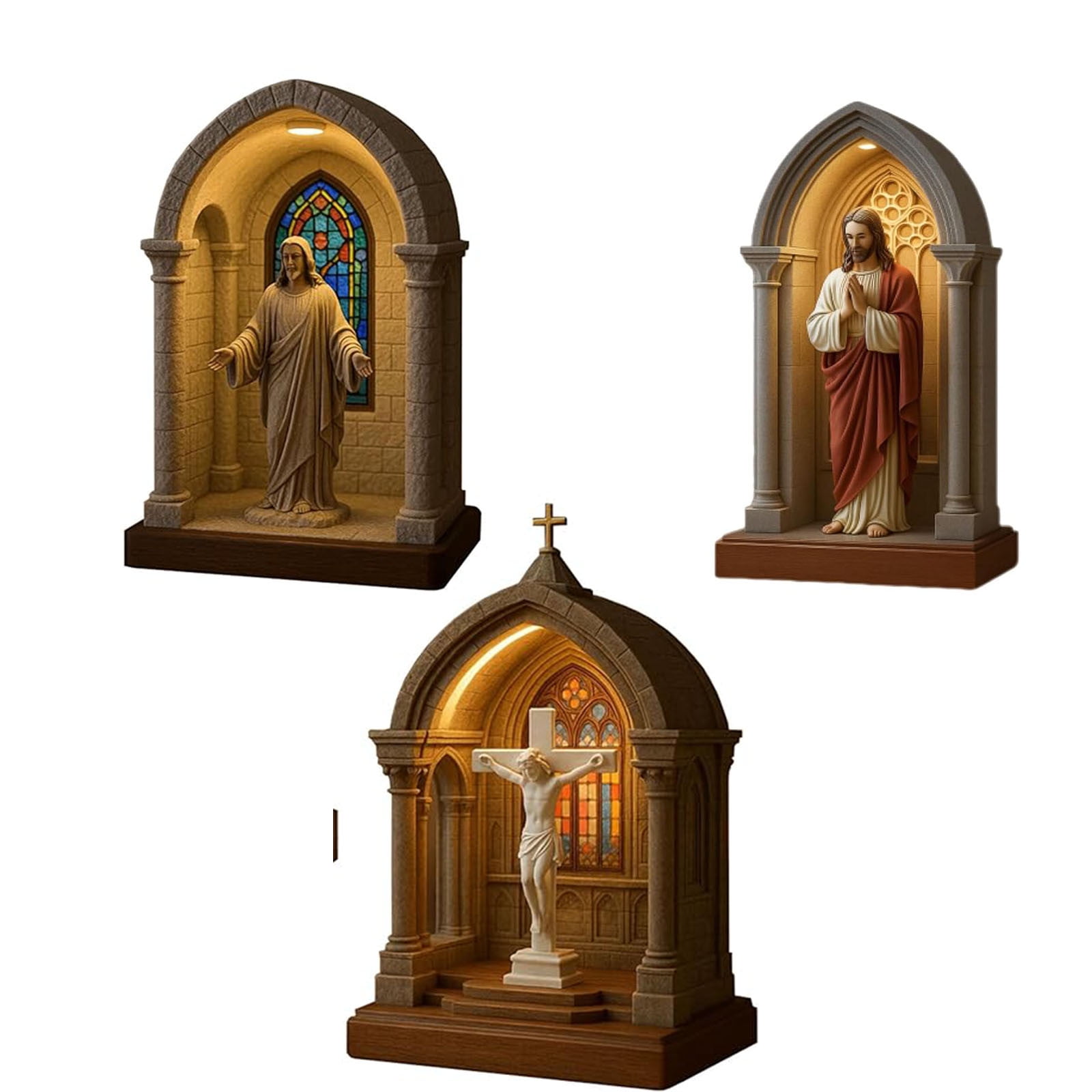 Mary LED Devotional Table Lamp, Elegant Sacred Mary Statue Night Light ...