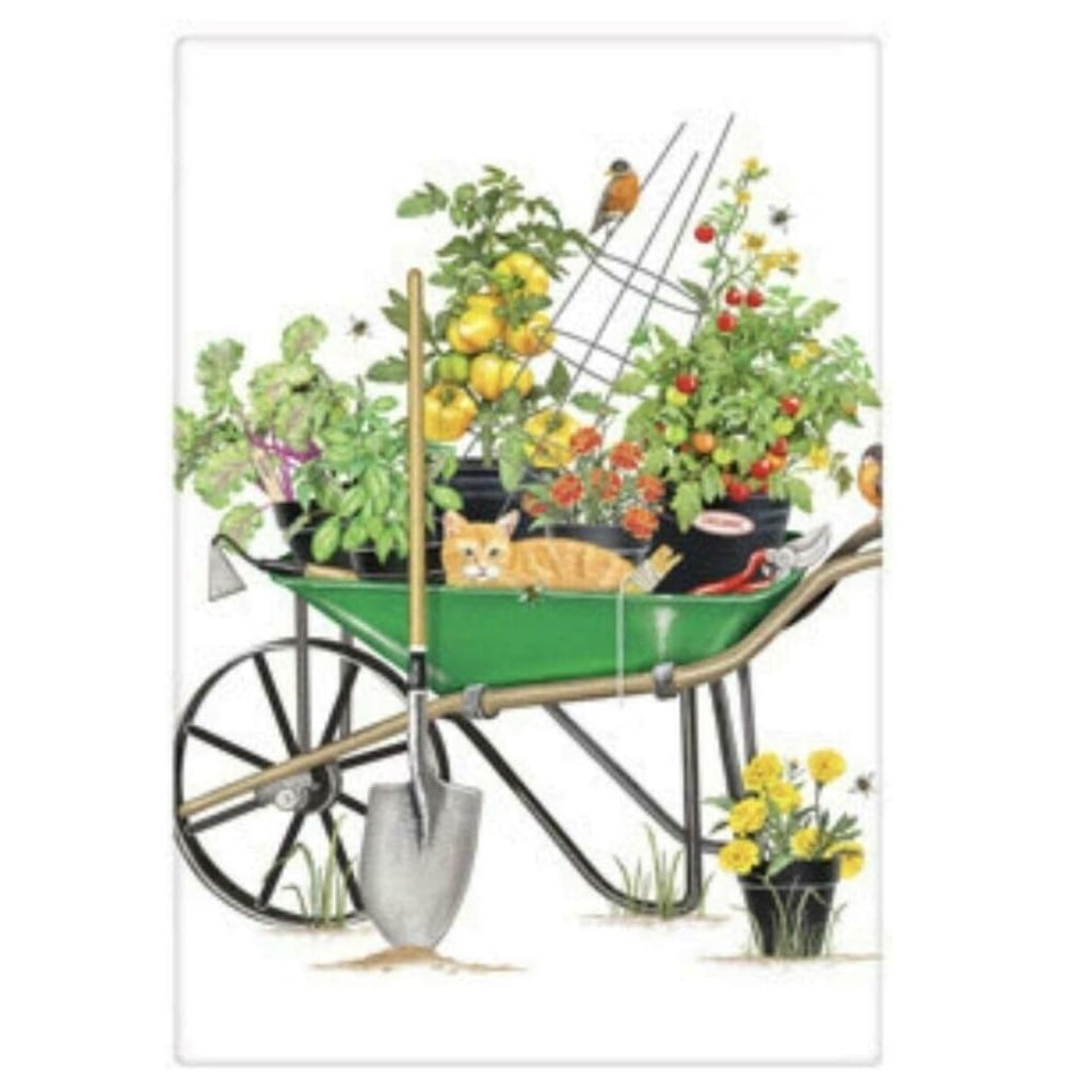 Mary Lake Thompson BT577 Tomato Wheelbarrow Flour Sack Towel 30 Inches ...