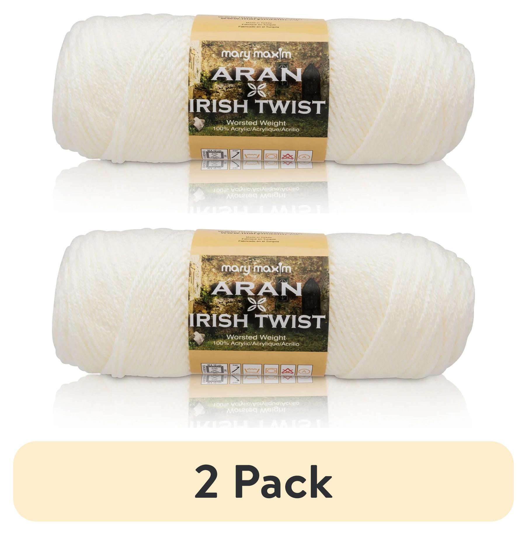 (2 pack) Mary Maxim Aran Irish Twist Yarn-Aran - Walmart.com