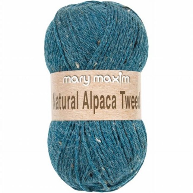 Mary Maxim Natural Alpaca Tweed Yarn-Cool Stream - Walmart.com