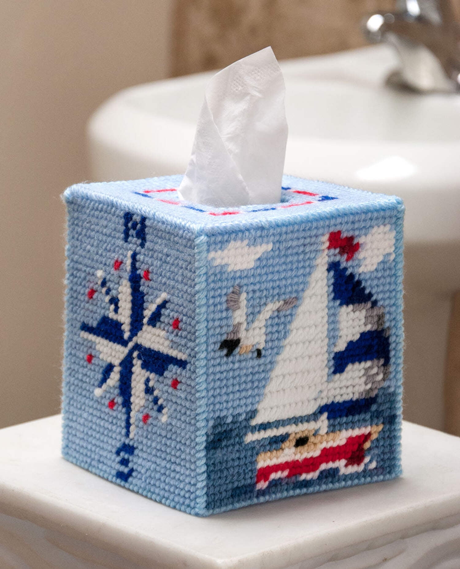 Tissue Box Craft Kit Mary Maxim Plastic Canvas Tissue Box Kit - 5-Stag ...