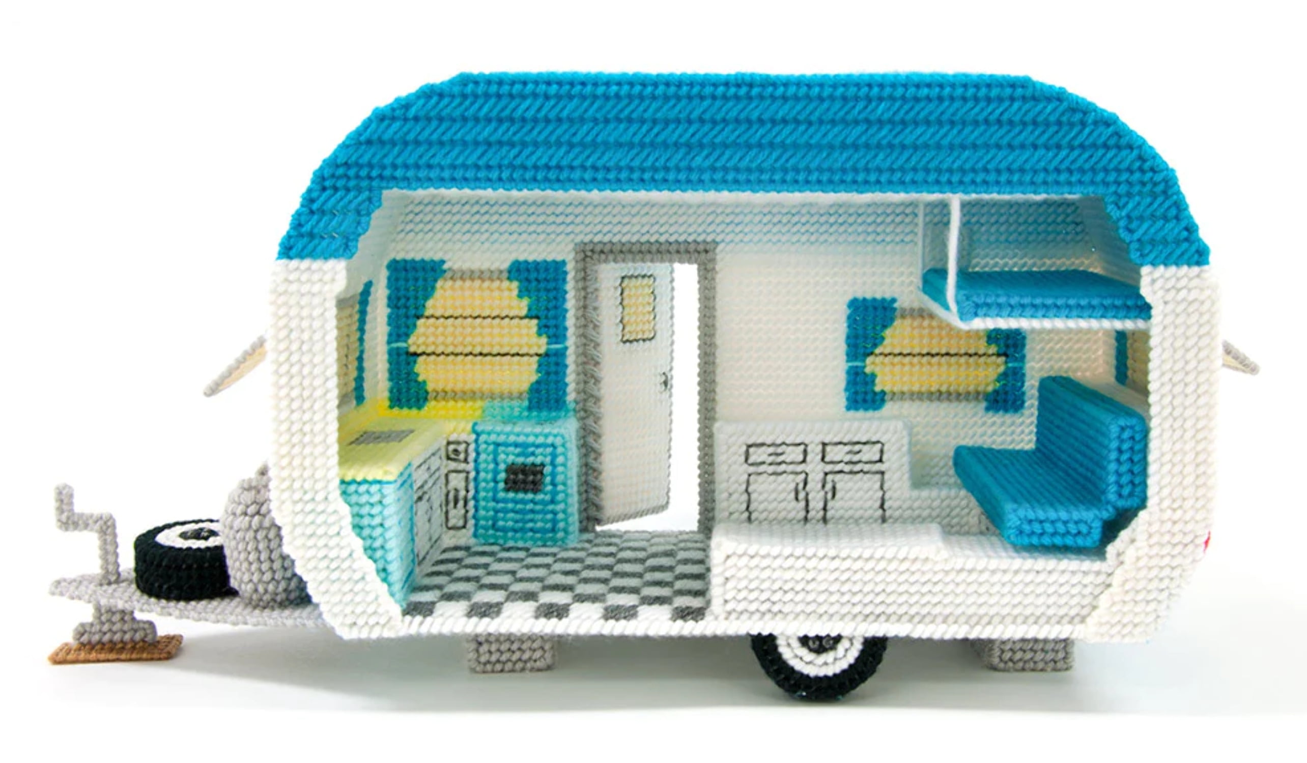 Mary Maxim Retro Camper Plastic Canvas Kit - Walmart.com