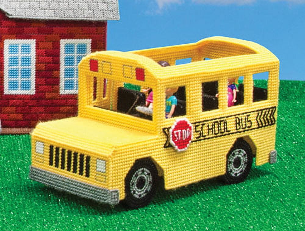 Mary Maxim School Bus Plastic Canvas Kit - Walmart.com