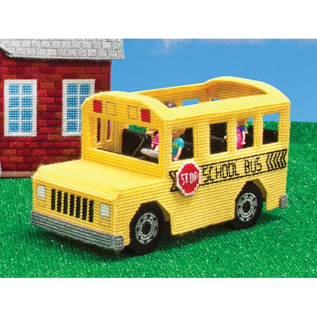 Mary Maxim School Bus Plastic Canvas Kit - Walmart.com