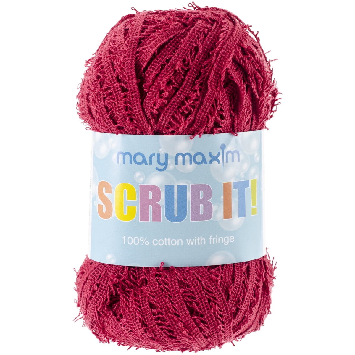Mary Maxim Scrub It Yarn-Cranberry - Walmart.com
