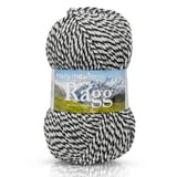 Mary Maxim Starlette Ragg Yarn, Black, Striped Acrylic, 100gm, Machine ...