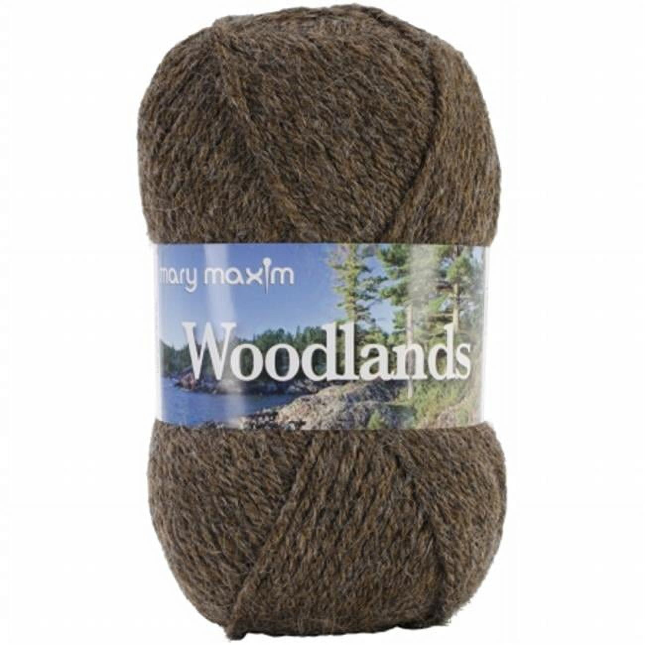 Mary Maxim Woodlands Yarn-Brown Heather - Walmart.com