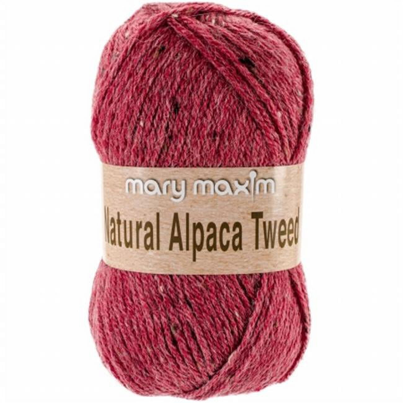 Mary Maxim Y083-305 Natural Alpaca Tweed Yarn - Wildberry - Walmart.com
