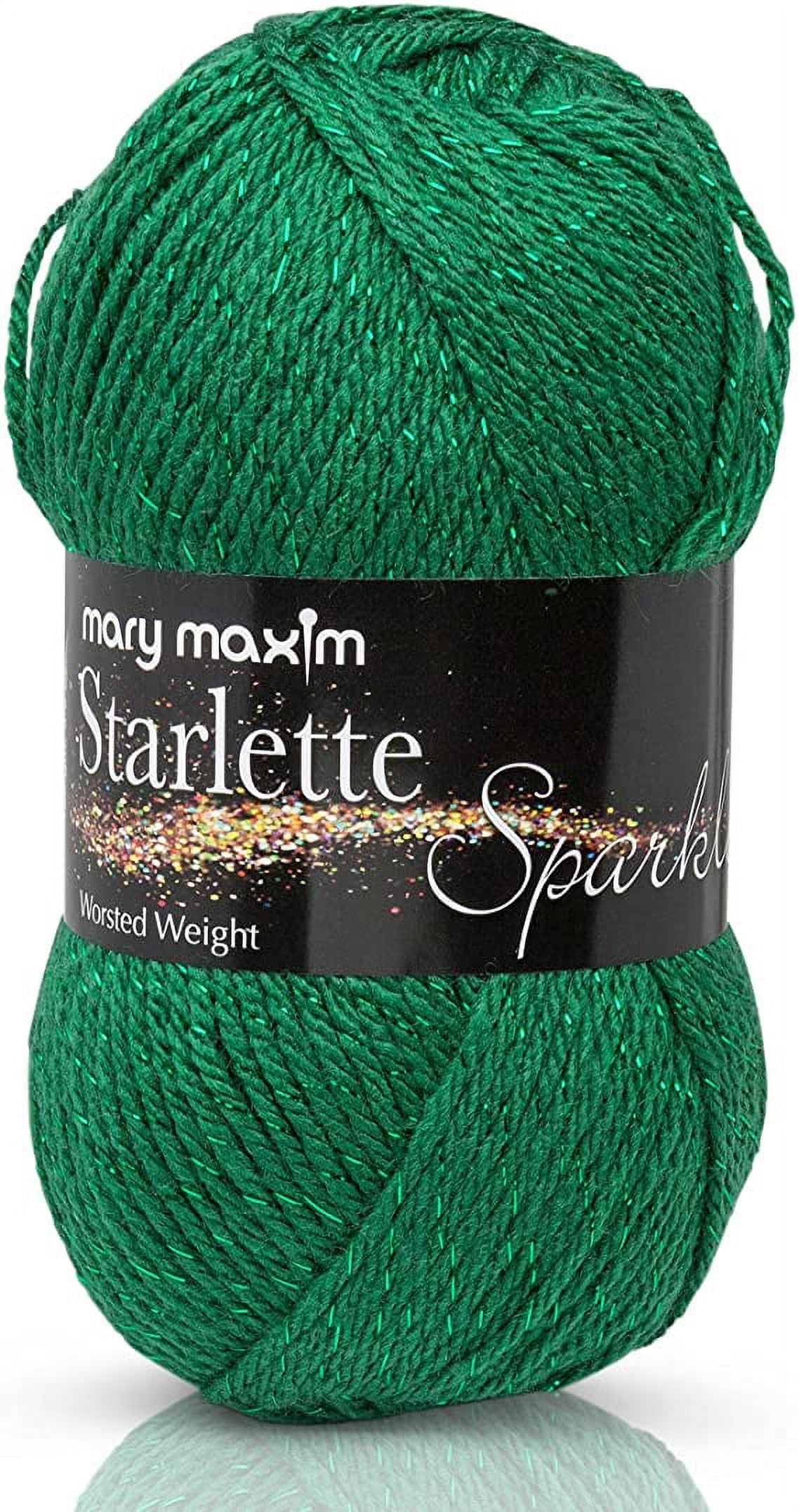 Mary Maxim Y127-104 Starlette Sparkle Yarn, Emerald - Walmart.com
