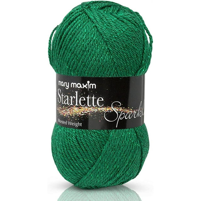 Mary Maxim Y127-104 Starlette Sparkle Yarn, Emerald - Walmart.com