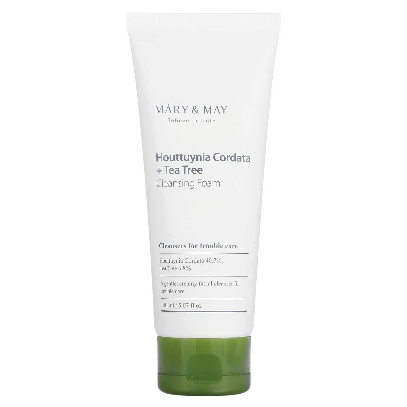 Mary & May Houttuynia Cordata + Tea Tree, Cleansing Foam, 5.07 fl oz ...