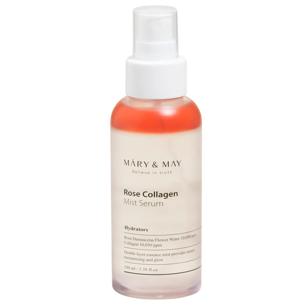 Mary&May Rose Collagen Mist Serum - Double Layer Essence Face Spray ...