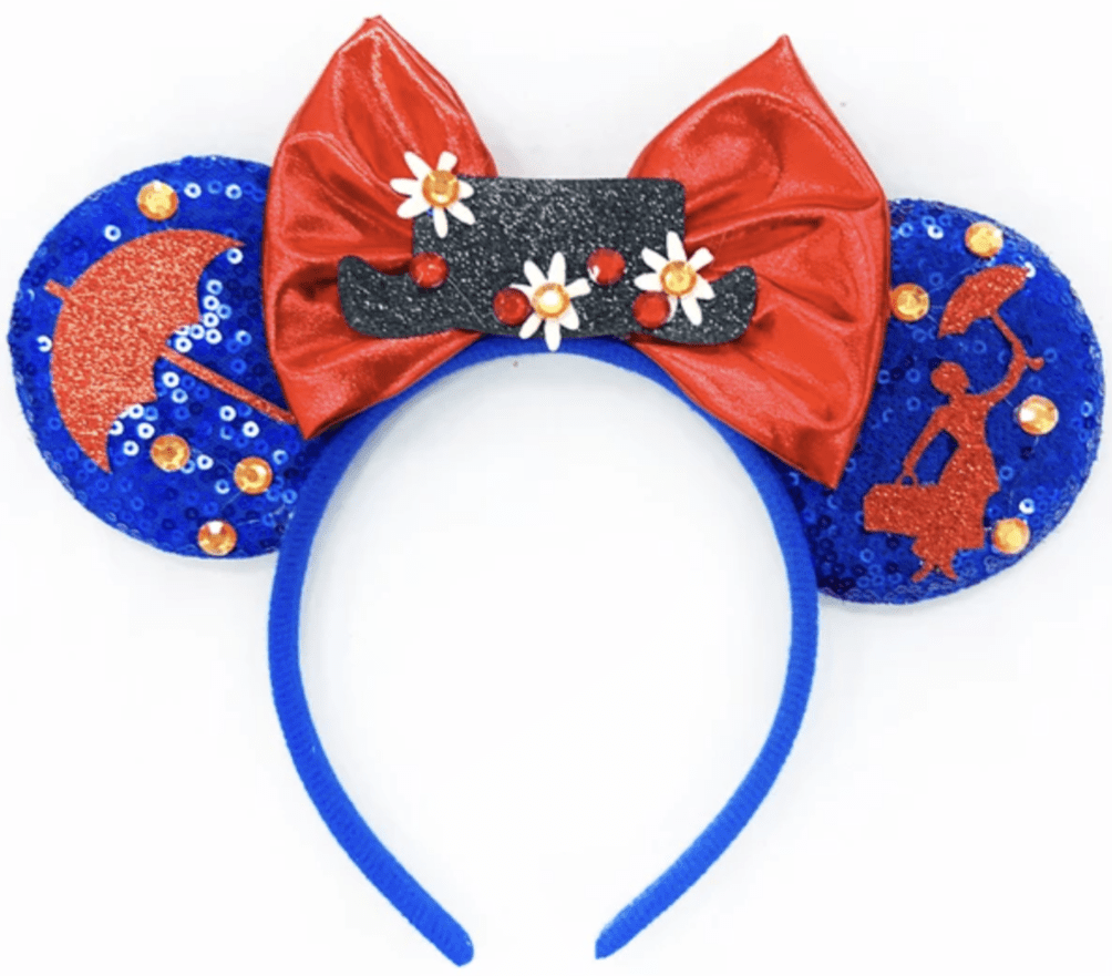 Mary Poppins Inspired Minnie Ears, Magic Ears, White Ears, Mickey Ears ...
