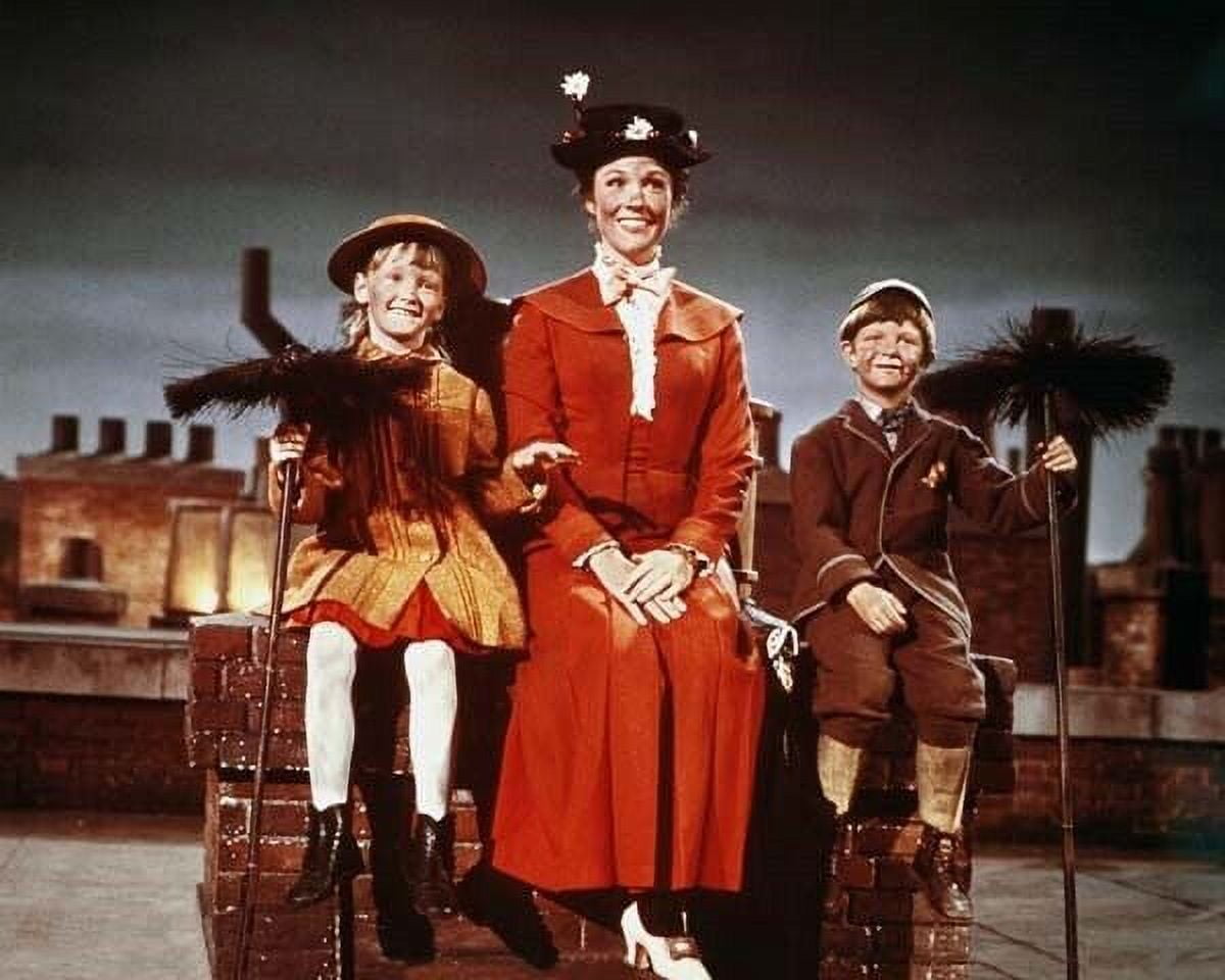 Mary Poppins Karen Dotrice Julie Andrews Matthew Garber on chimney 5x7 ...