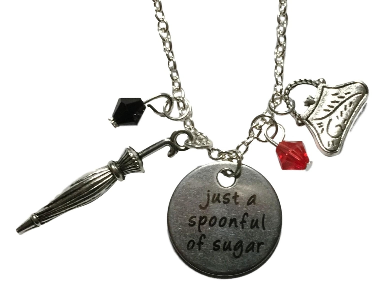 Mary Poppins Spoonful of Sugar Purse Multi Charms Metal Pendant ...