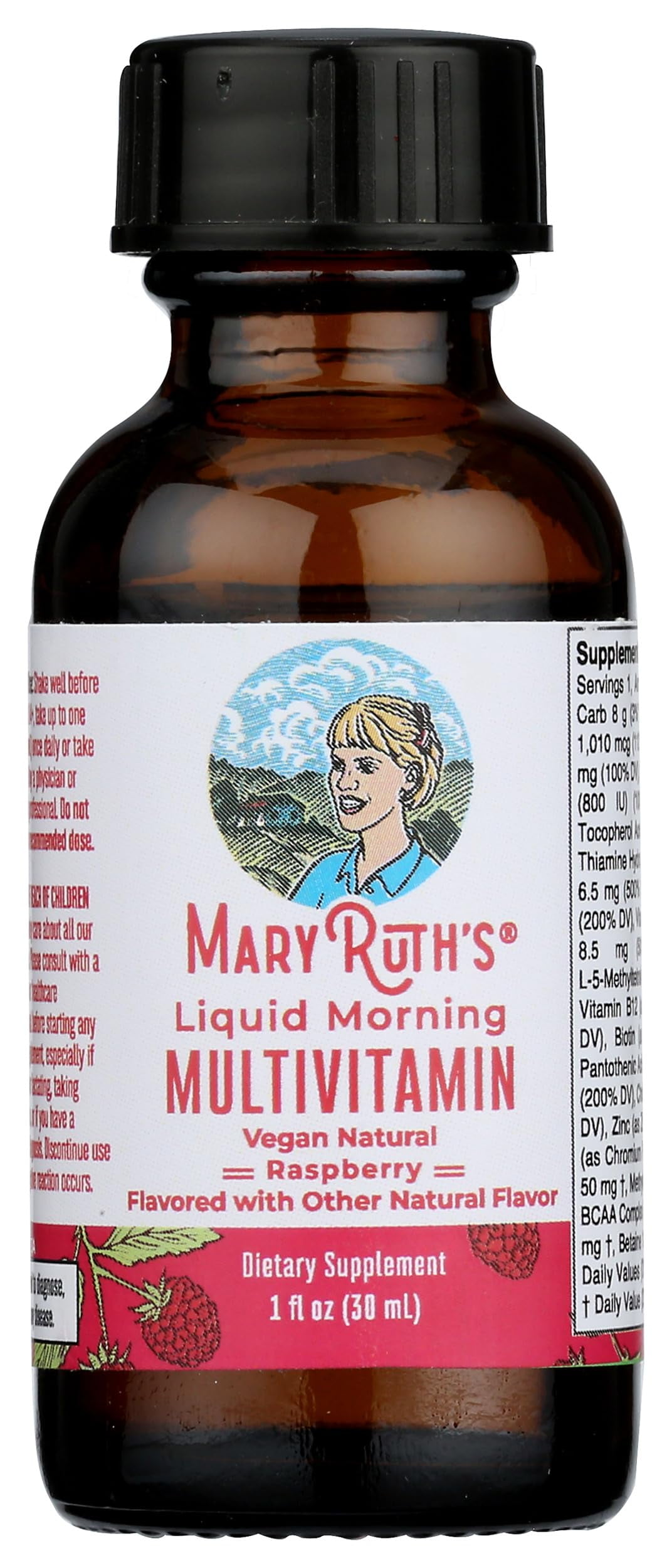 Mary Ruth's Raspberry Morning Liquid Multivitamin SGL, 1 FZ - Walmart.com