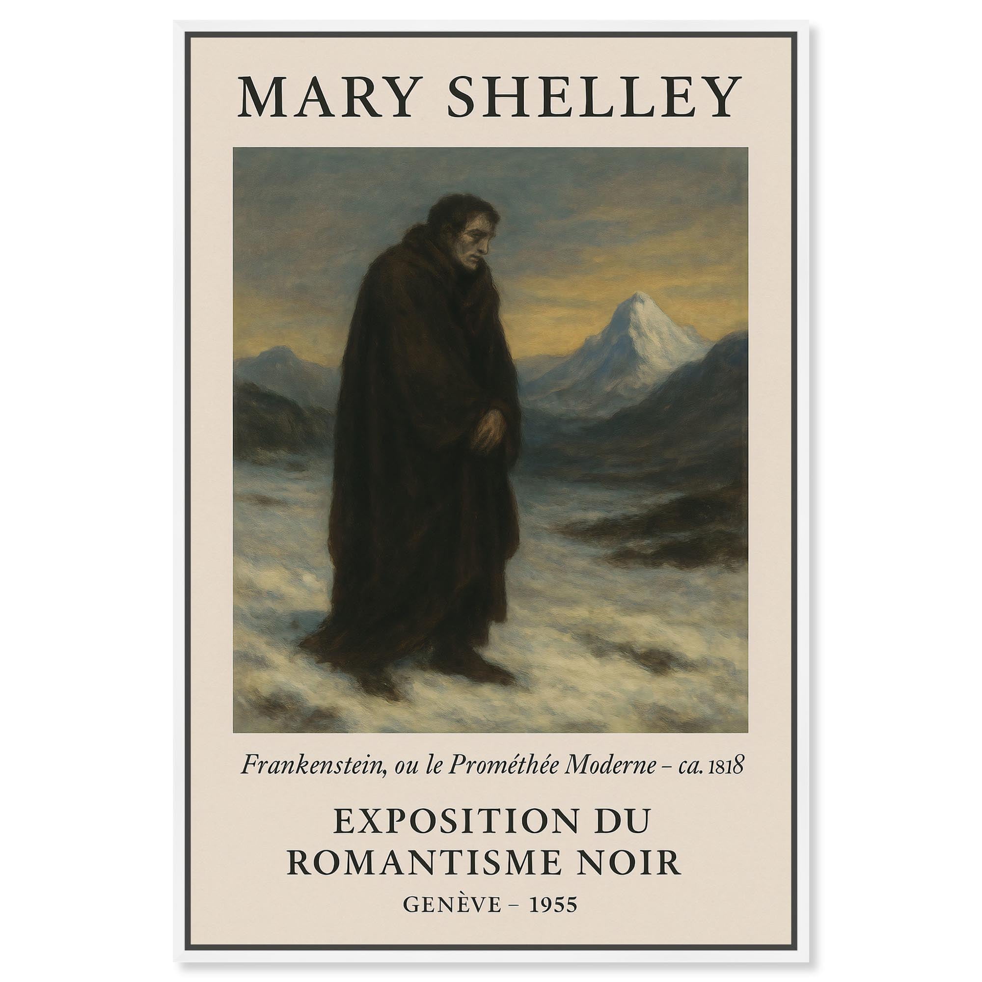 Mary Shelley Canvas Historic Men Posters by Art Remedy, White Frame, 24 ...