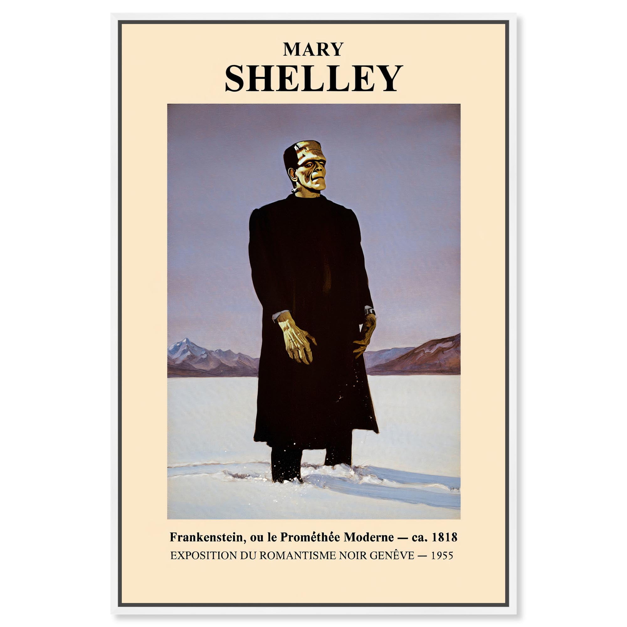 Mary Shelley's Monster Canvas Art Collector Poster by Art Remedy, White ...