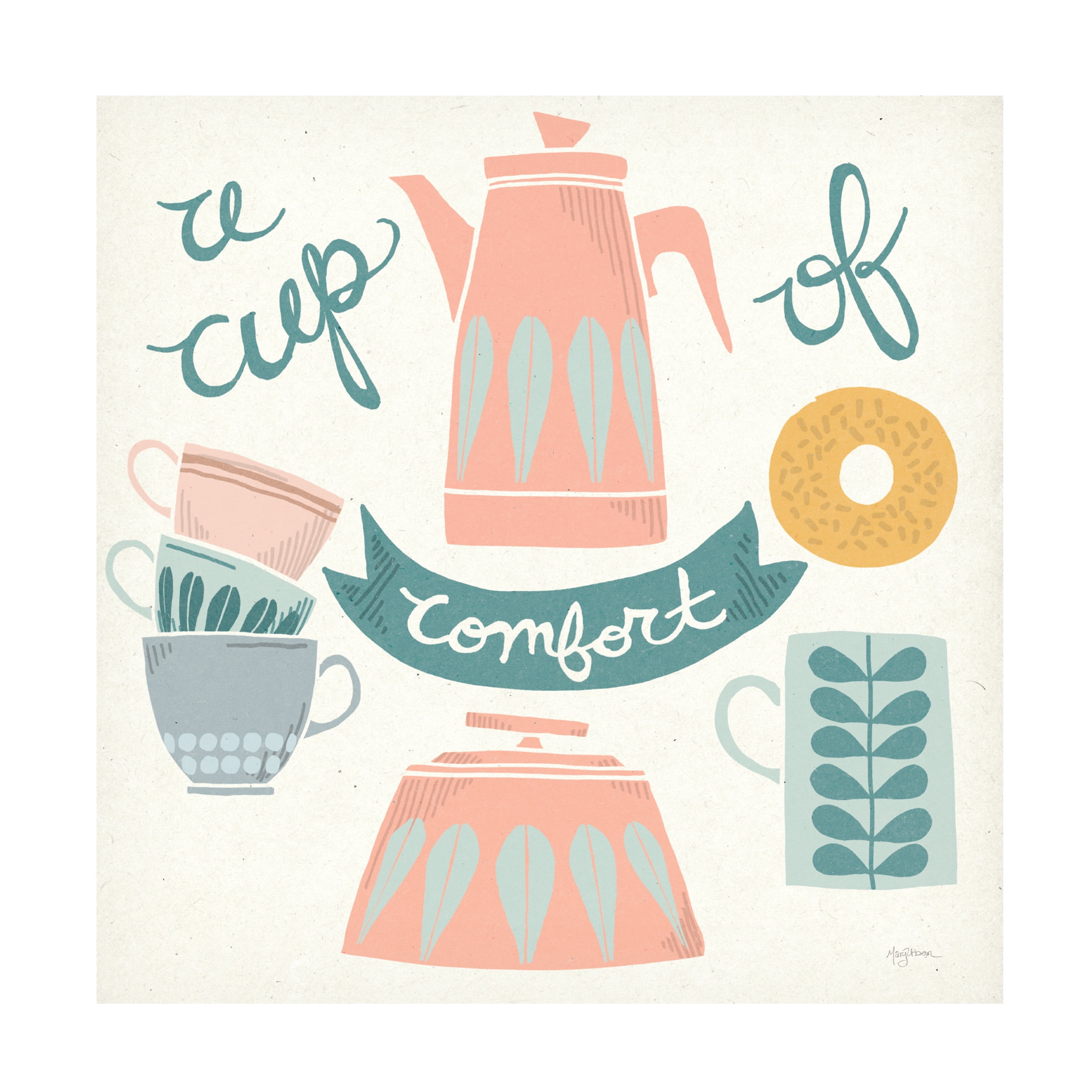 Mary Urban 'A Cup Of Comfort Pastel' Canvas Art - Walmart Business Supplies